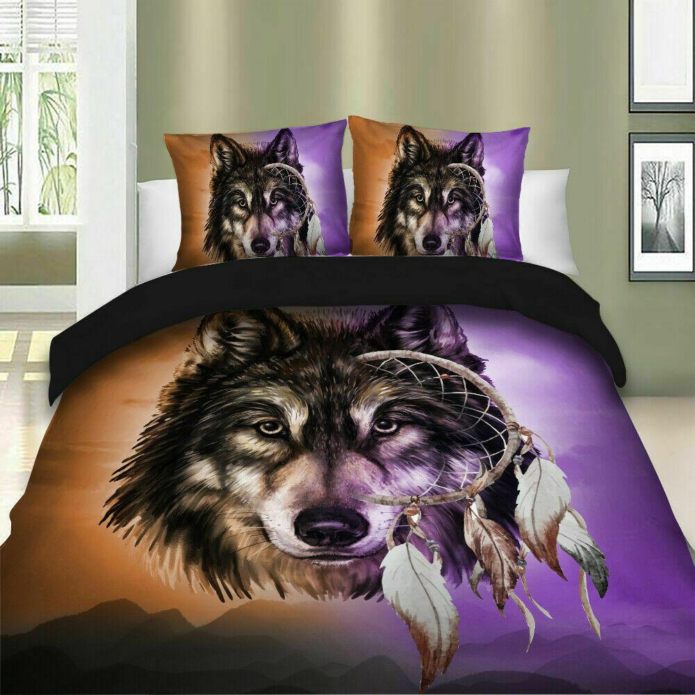 Purple Wolf Doona Quilt Cover Set